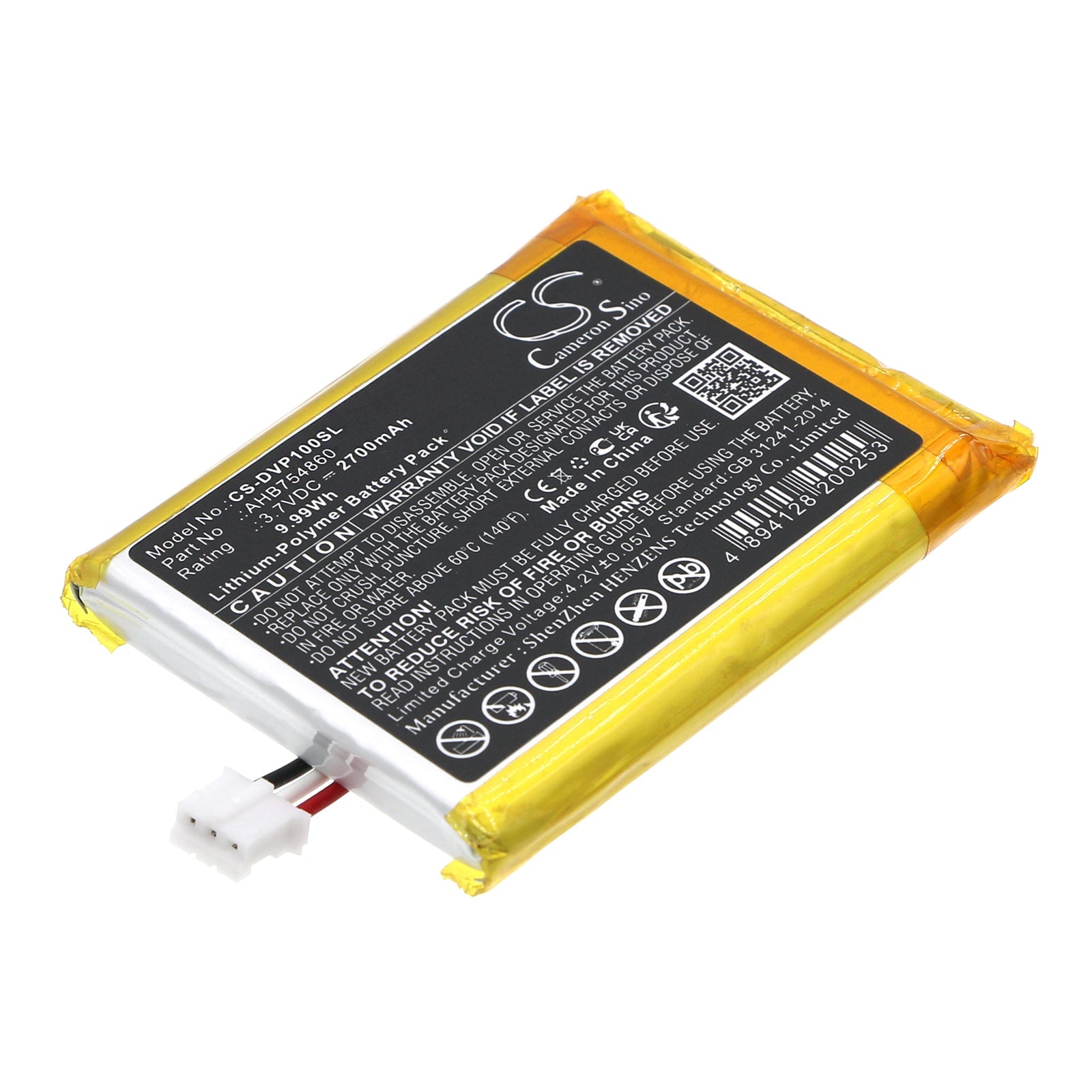 Divoom Speaker Battery 3.7V 2700mAh / 9.99Wh - For Ditoo Pro | Ship to ...