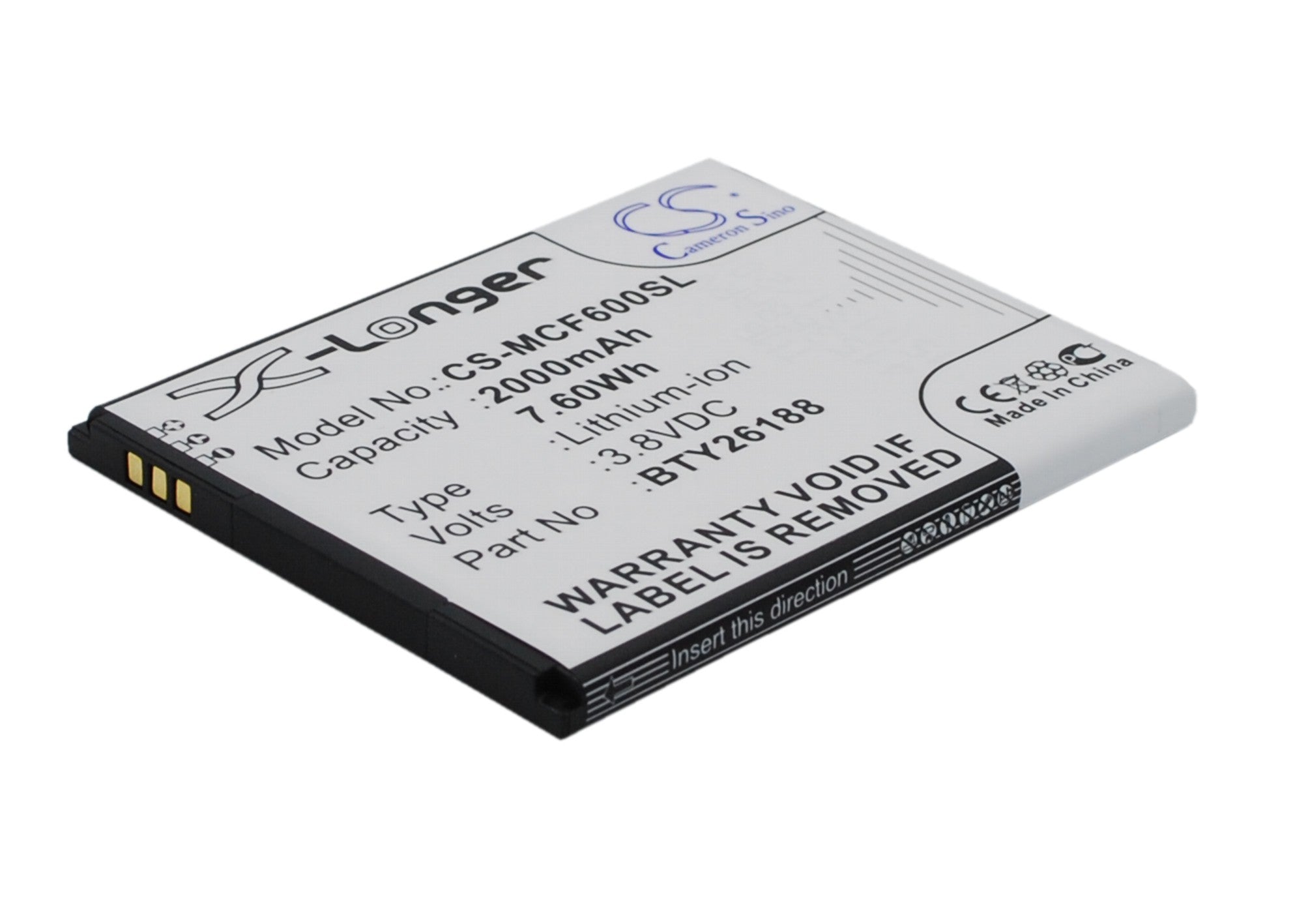Mobistel Mobile, SmartPhone Battery 3.8V 2000mAh / 7.60Wh - For Cynus ...