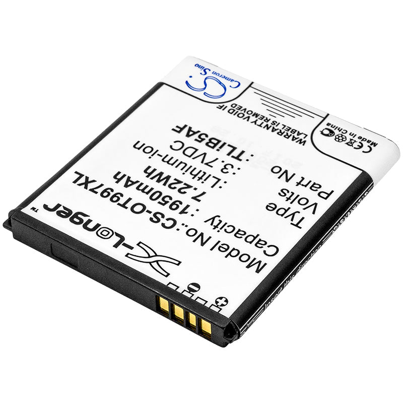 TCL Mobile, SmartPhone Battery 3.7V 1950mAh / 7.22Wh - For J160 - MW40 ...