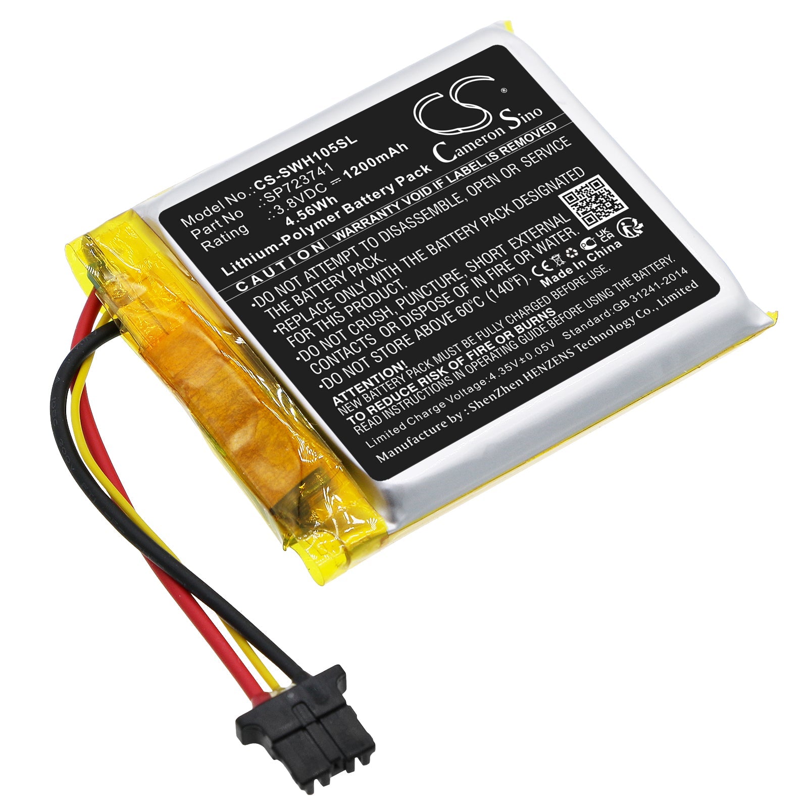 Sony Wireless Headset Battery 3.8V 1200mAh / 4.56Wh - For WF-1000XM5 ...